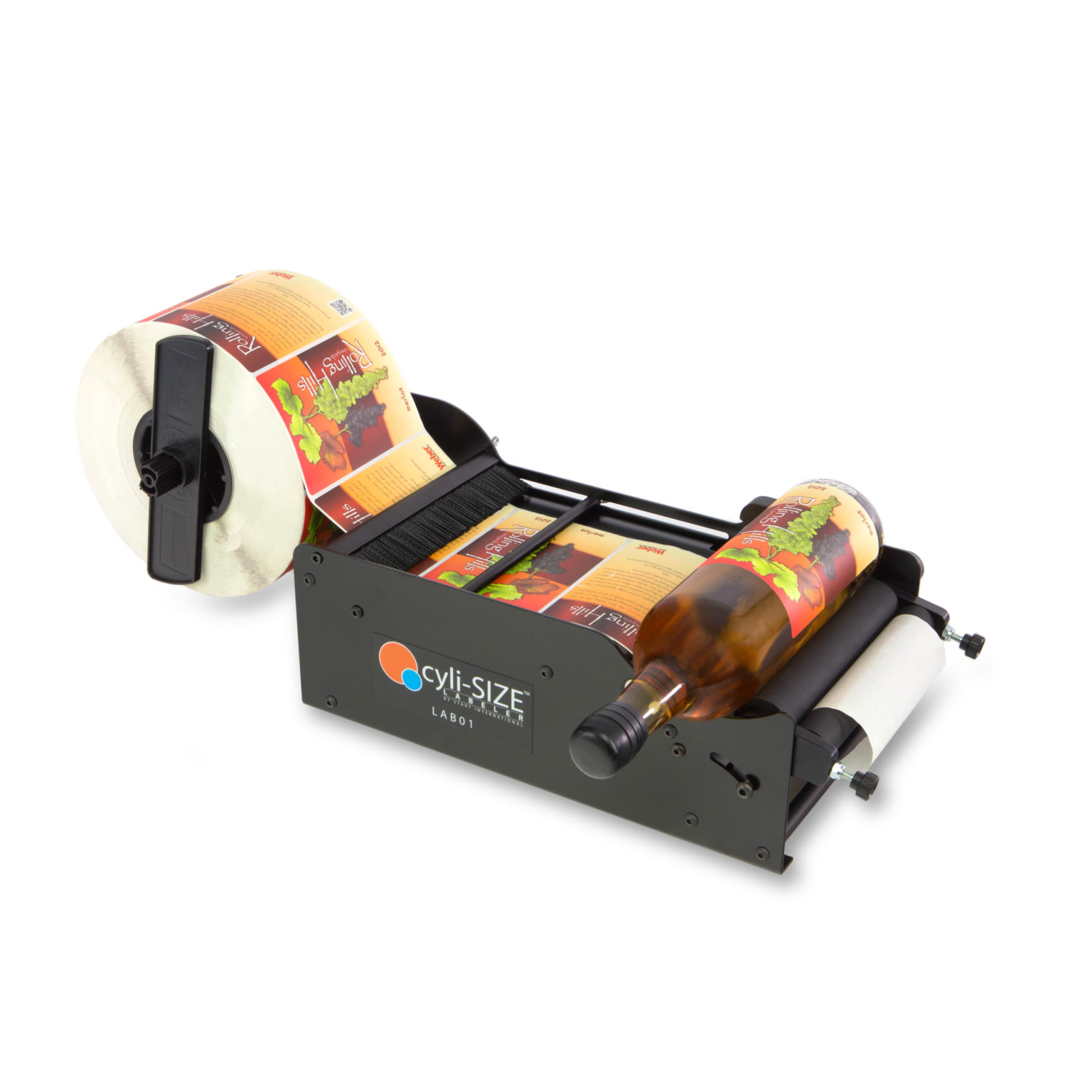 LAB01, Manual Bottle Label Applicator, Bottle Labeler